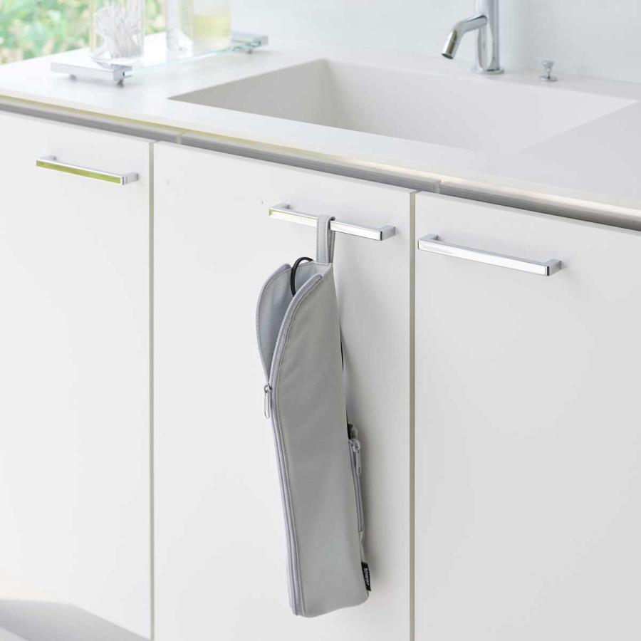 tower ヘアーアイロンケース タワー 耐熱ヘアーアイロンポーチ L 引っ掛け 持ち運び 洗面台 コンパクト ヘアーアイロン収納 山崎実業 正規品 1383 ライトグレー : クラシモノ ...