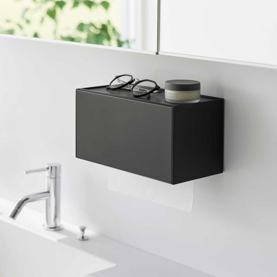 tower ペーパータオルホルダー タワー フィルムフックペーパータオルディスペンサー キッチンペーパー ペーパータオルケース 山崎実業 正規品 1378 ブラック : クラシモノ CDF ...