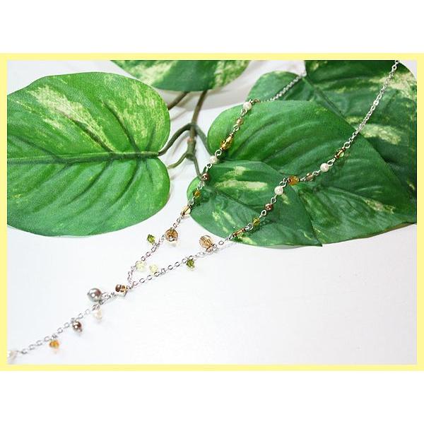 (20110720) アクセサリー ネックレス カラーパール チェーンマテリアル イエロー 10028321 :ACE-N13-1406-YE ...