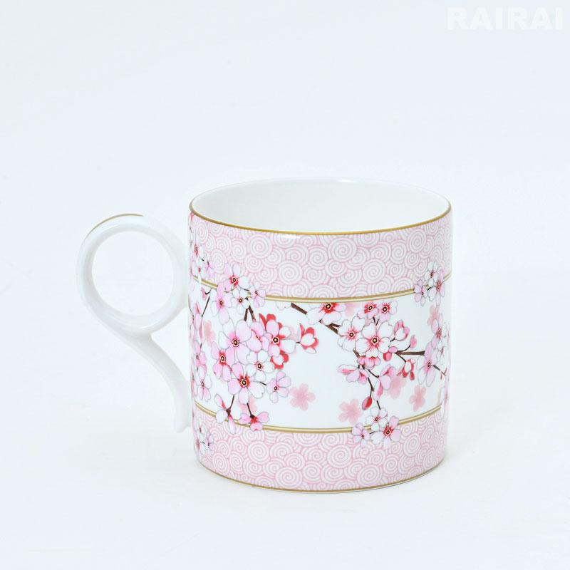 ウェッジウッド 東京マグ 桜 ボーダーホワイト 350ml ワンダー ウェッジウッド 東京マグ 桜 ボーダーホワイト 350ml ワンダー