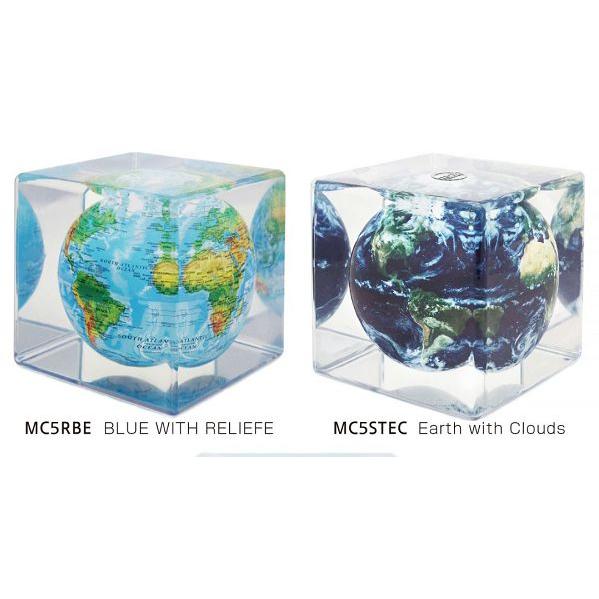 ゆっくりと回り続ける不思議な地球儀 5"MOVA CUBE GLOBES ムーバキューブグローブ MC5STEC φ12．7cm Earth ...