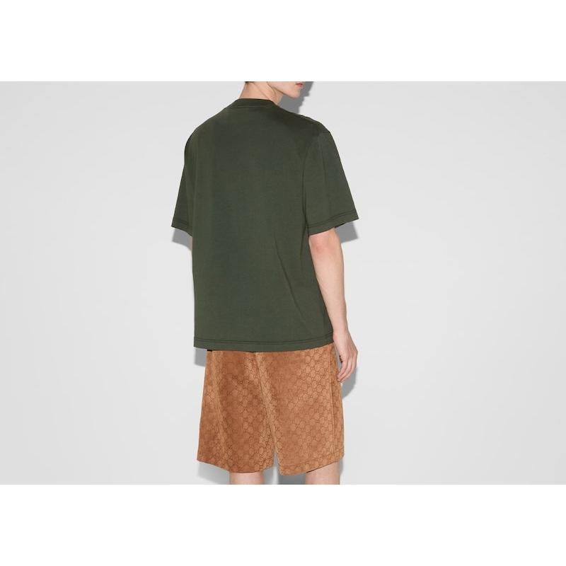 GUCCI グッチ メンズ エンブロイダリー コットンジャージー Tシャツ【798115 XJG54 3217 】【送料無料】【正規品 ...