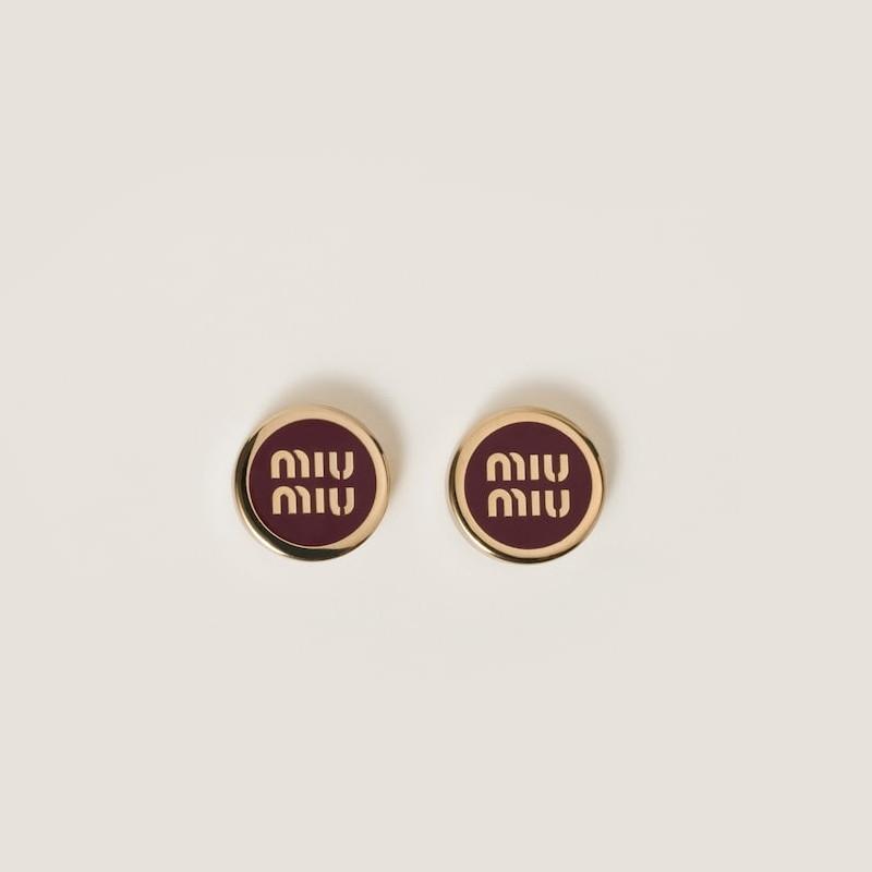 miu ミュウミュウ MIU エナメルメタル ピアス【ワインレッド 】【送料無料】【正規品】 : ブランドバッグ・雑貨 Celebrity - 通販 - Yahoo!ショッピング