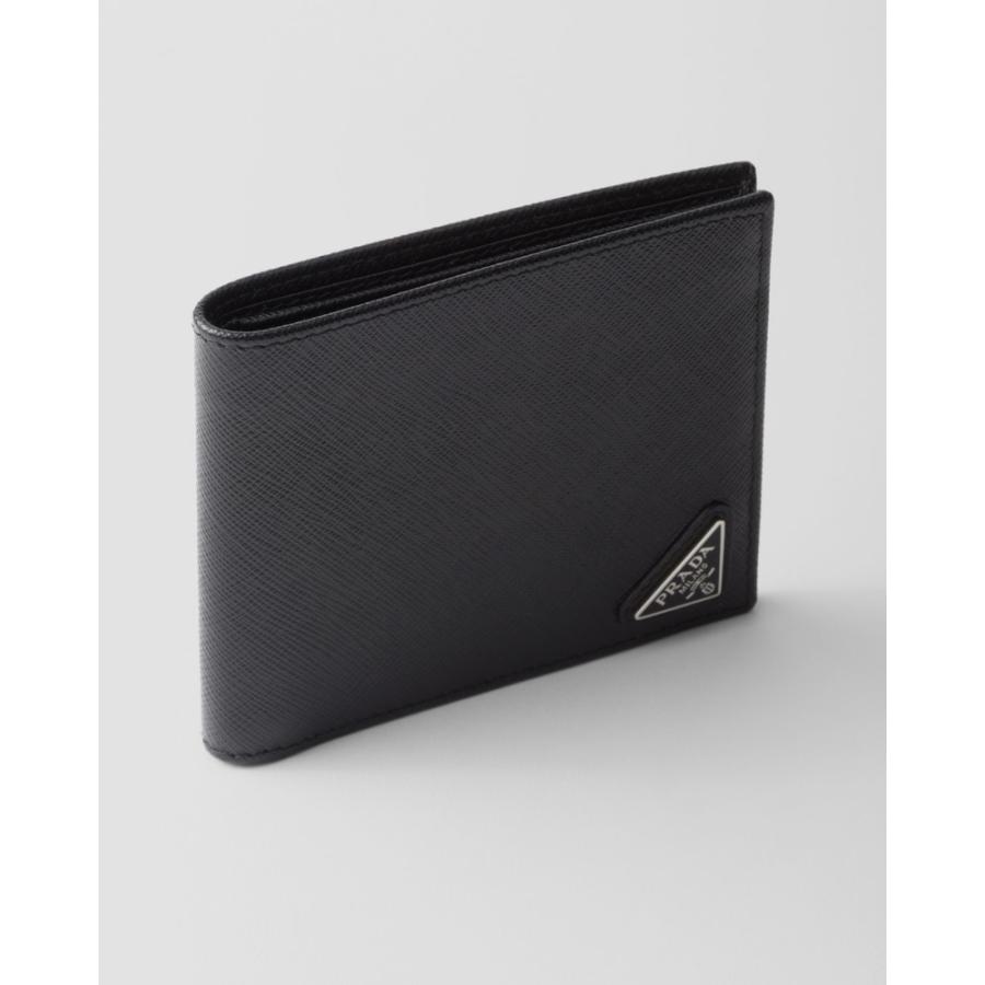 PRADA（プラダ） PRADA 2026春夏 メンズ サフィアーノトライアングル財布2MO513_QHH_F0002【ブラック 】【送料無料 ...
