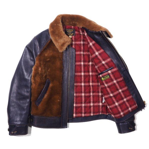 [25周年記念モデル]ワイツーレザー Y2-10-25SP INDIGO HORSE GRIZZLY JACKET インディゴホース ...