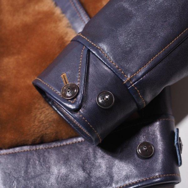 [25周年記念モデル]ワイツーレザー Y2-10-25SP INDIGO HORSE GRIZZLY JACKET インディゴホース ...