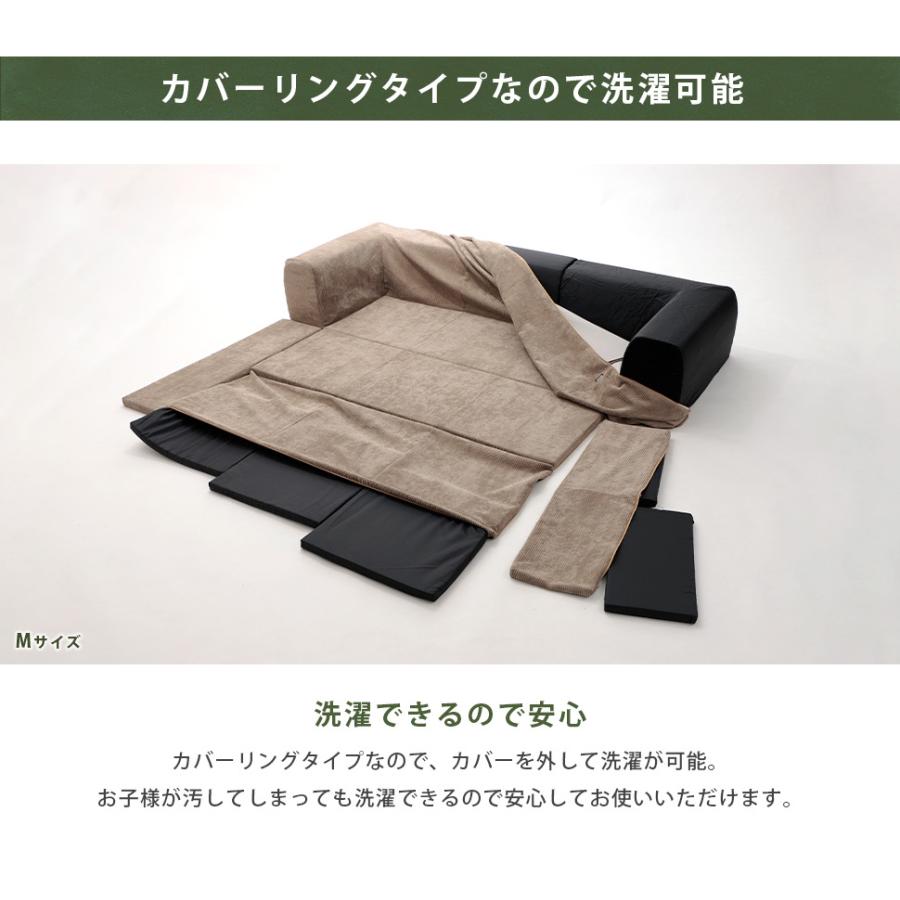 セルタン フロアソファ 2人掛け コーデュロイ プレイマット ごろ寝マット Lサイズ おしゃれ 洗える カバーリング こたつ ローソファー キッズスペース JOUIR A682 : パルト ...
