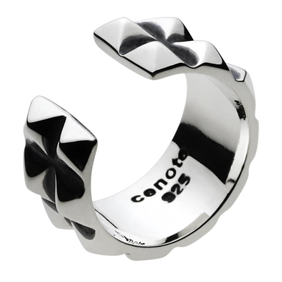 cenote イヤーカフ シルバー アクセサリー 二連スタッズシルバー トゲトゲ パンクロック バンド イヤークリップス メンズ セノーテ ...