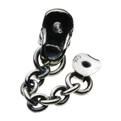 cenote ピアス シルバー アクセサリー スカルチェーン スカルピアス チェーン キャッチが鎖でつながっている メンズ セノーテ ...