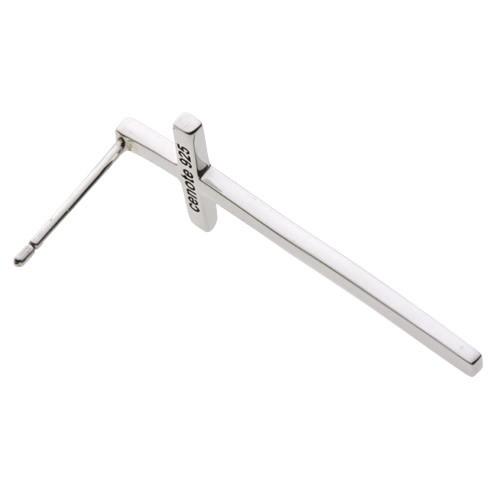 cenote ピアス シルバー アクセサリー フラットロングクロス 十字架 シンプル プレーン ギフト ユニセックス メンズ セノーテ ...