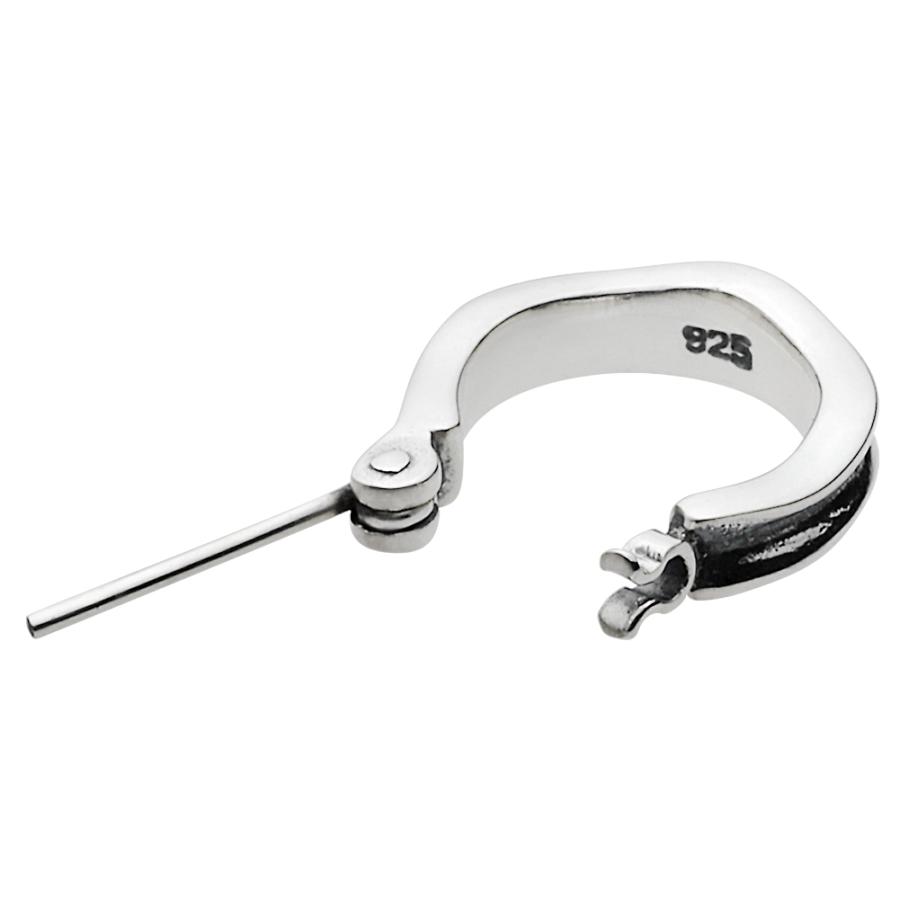 cenote シルバーピアス メンズ ウェーブ フープピアス シンプル 溝 ライン 輪っか おしゃれ かっこいい リング シルバー925 片耳 シルバーアクセサリー セノーテ e0618 ...