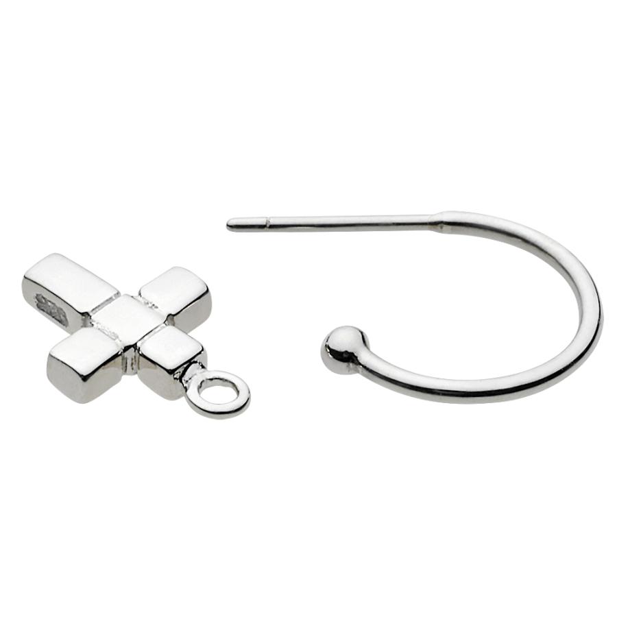 cenote ピアス シルバー アクセサリー スクエア ストーン オリエンタル ホワイトジルコニア 四角 大きめ 正方形 スタッド 菱形 ...