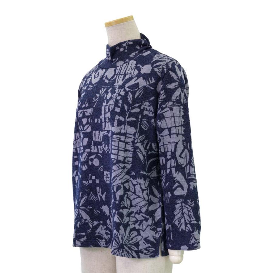 シニア向け あったか 裏起毛 AEROMORE エアロモア ハイネック Tブラウス カットソー 日本製 秋冬 : おしゃれセンターうらしま ...