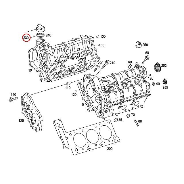 Mercedes-Benz エンジン オイルフィラーキャップ メルセデスベンツ SLKクラス R172 SLK200 ガスケット付 : セント ...
