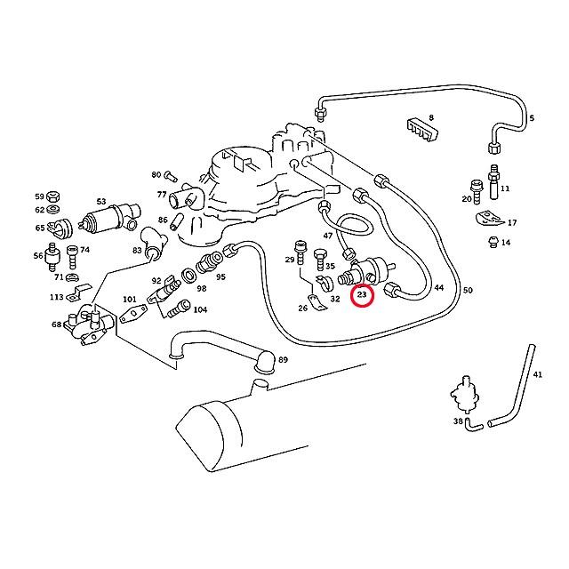 Mercedes-Benz フューエル プレッシャーレギュレター メルセデスベンツ R107 R129 W124 W126 W463 ...