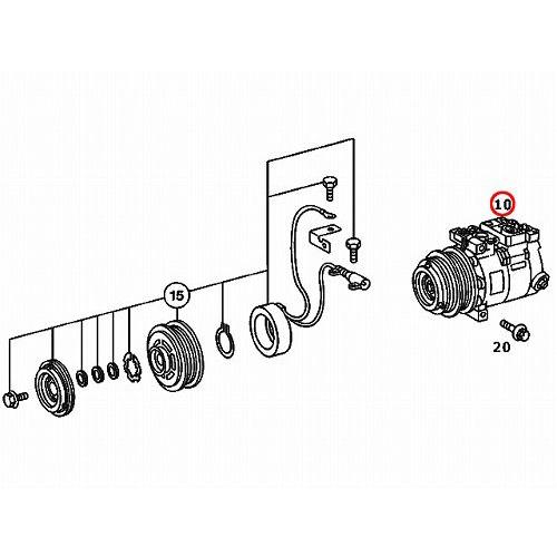 Mercedes-Benz エアコン コンプレッサー メルセデスベンツ Eクラス W210 E230 E240 E320 E400 E420 E430 E50AMG E55AMG : セント ...