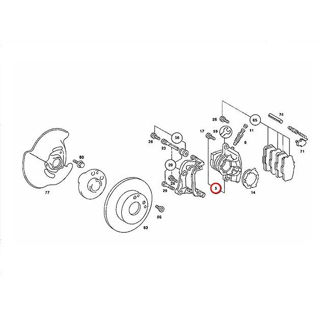 Mercedes-Benz ブレーキ キャリパー シール フロント 左右共通 片側分 メルセデスベンツ W124 220E 220TE ...