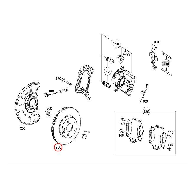 ブレーキローター フロント 左右セット メルセデスベンツ Cクラス W204 C350 :0004211212-ed01:セントピア ...