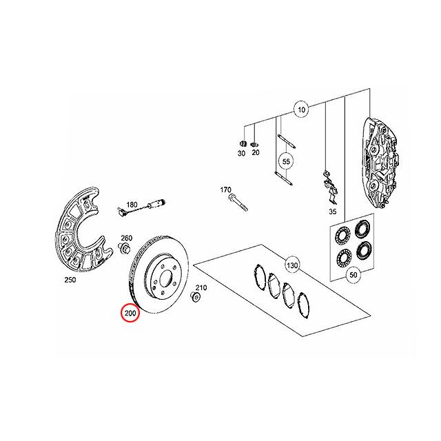 Mercedes-Benz ブレーキローター フロント 左右セット メルセデスベンツ Cクラス W205 C250 C350E : セントピア ...