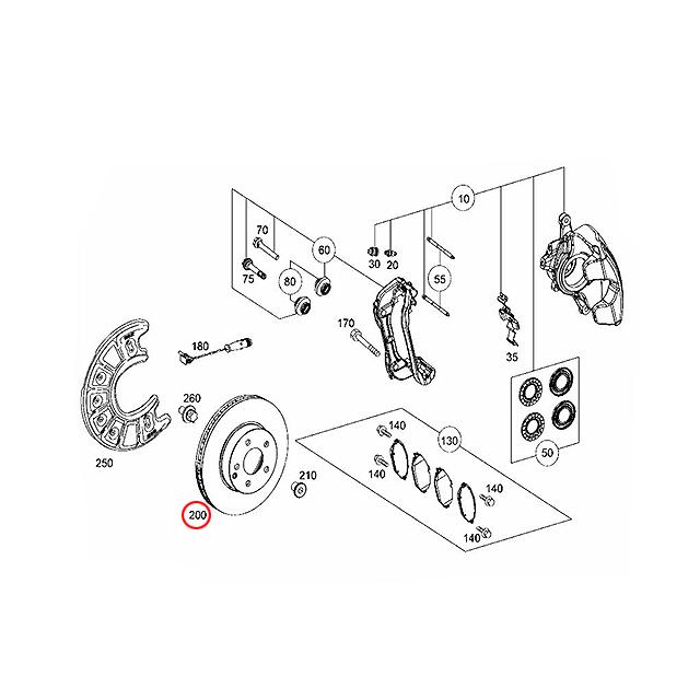 ブレーキローター フロント 左右セット メルセデスベンツ Cクラス W205 C180 : 0004212412 : セントピア ショッピング ...