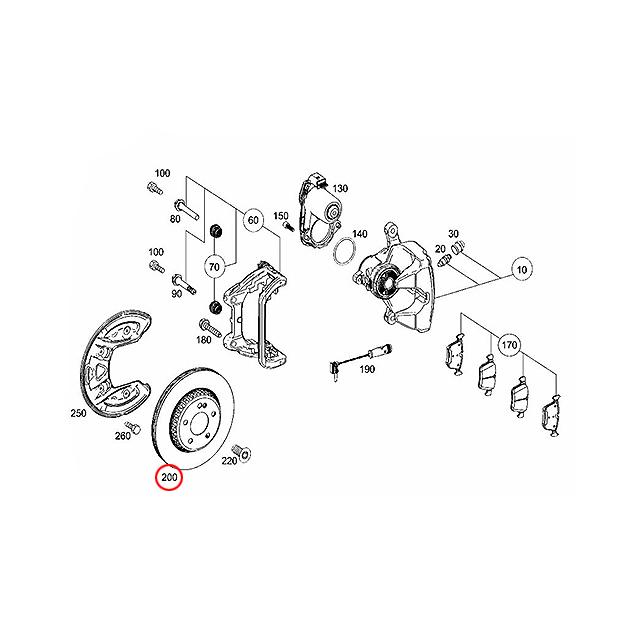 Mercedes-Benz ブレーキローター リア 左右セット メルセデスベンツ Cクラス W205 C450AMG 4マチック : セント ...