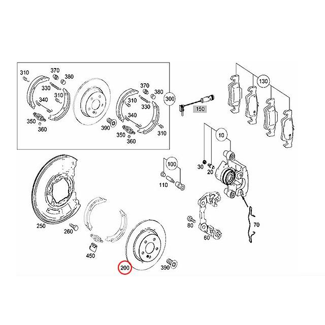 ブレーキローター リア 左右セット メルセデスベンツ Cクラス W204 C180 :0004231312:セントピア ショッピングストア ...