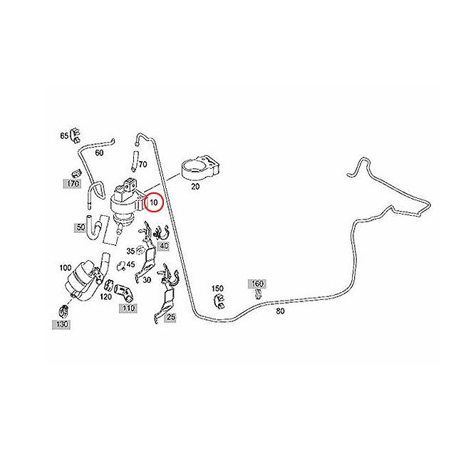 Mercedes-Benz（メルセデス・ベンツ） パージバルブ Eクラス W211 E240 E250 E280 E300 E320 E350 E500 E550 E55AMG E63AMG ...