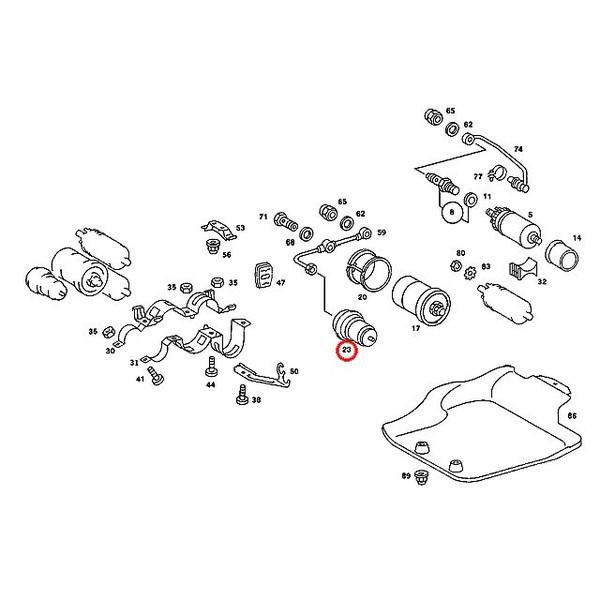 Mercedes-Benz フューエルアキュームレーター 燃料アキュームレーター メルセデスベンツ W201 W124 W126 : セント ...