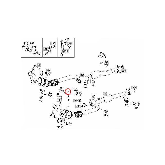 Mercedes-Benz（メルセデス・ベンツ） O2センサー W207 W212 W218 W222 : セントピア ショッピングストア ...