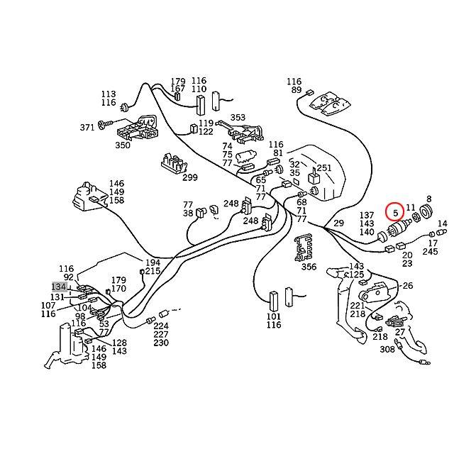 Mercedes-Benz（メルセデス・ベンツ） ヘッドライトスイッチ Sクラス W140 300SE 400SEL 500SE 600SE ...