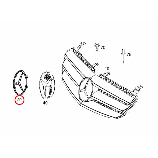 Mercedes-Benz 純正品 ラジエター グリル スターマーク メルセデスベンツ Eクラス W207 E250 E350 E500 E550 : セントピア ショッピングストア - 通販 ...