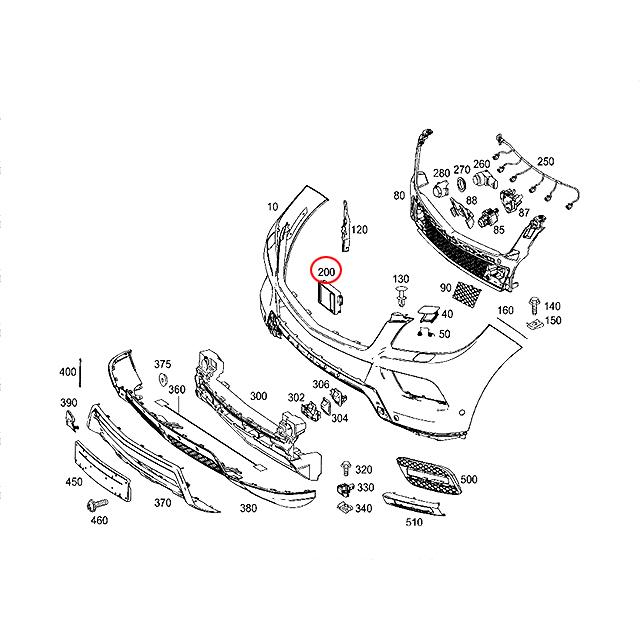 Mercedes-Benz（メルセデス・ベンツ） 純正品 レーダーセンサー GLEクラス W166 GLE350D : セントピア ...