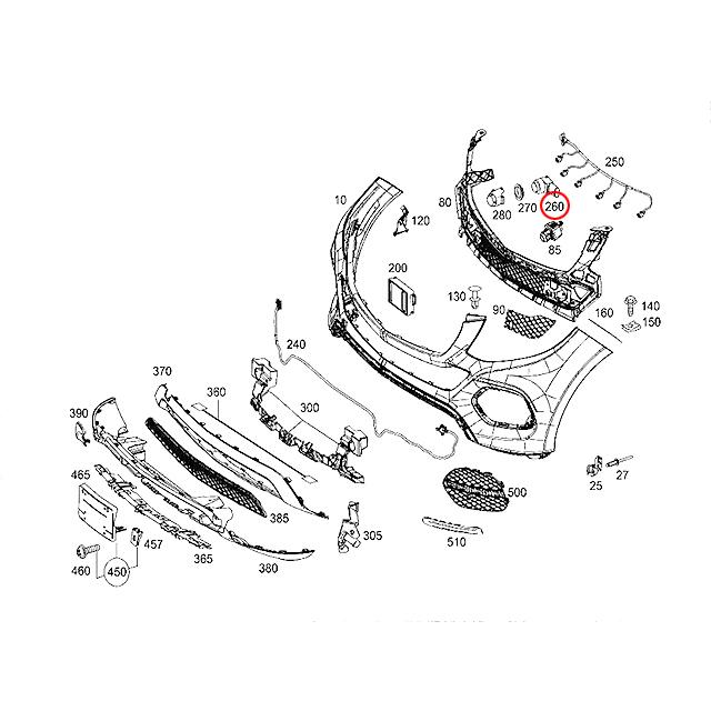 Mercedes-Benz（メルセデス・ベンツ） 純正品 PTSセンサー フロント リア GLEクラス W166 GLE350D : セント ...