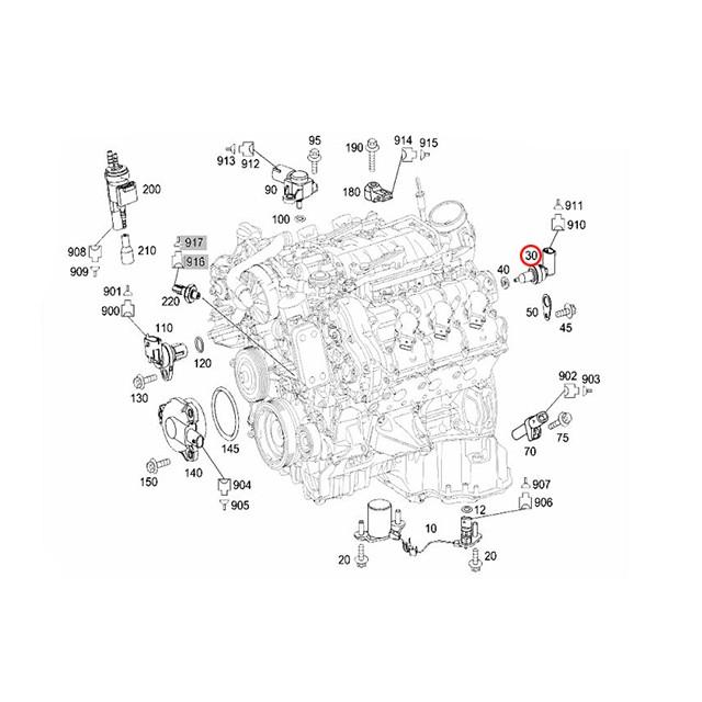 Mercedes-Benz（メルセデス・ベンツ） 水温センサー Eクラス W212 E220D E250 E300 E350 E350D E400 E550 E63AMG E63AMG-S ...