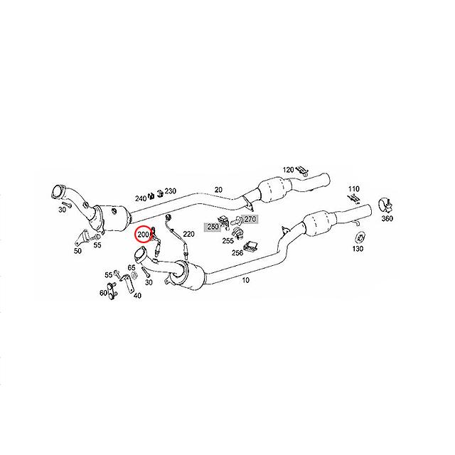 Mercedes-Benz 排気温度センサー メルセデスベンツ Sクラス W221 S350 : セントピア ショッピングストア - 通販 ...