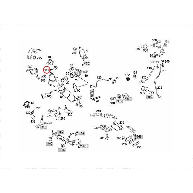 Mercedes-Benz 排気温度センサー メルセデスベンツ Sクラス W221 S350 : セントピア ショッピングストア - 通販 ...