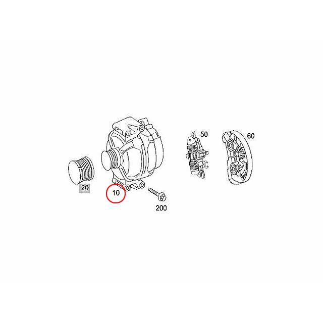 Mercedes-Benz オルタネーター 12V 200A メルセデスベンツ Eクラス W213 E400 4マチック / S213 ...