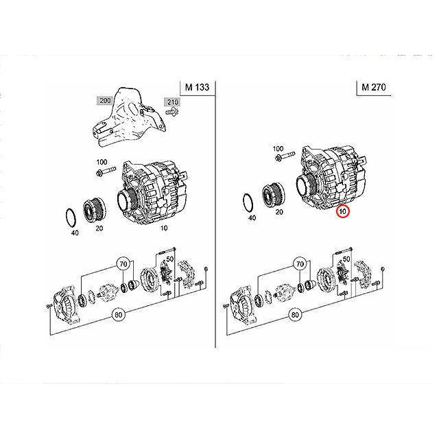オルタネーター 12V 150A メルセデスベンツ Bクラス W246 B180 B250 :0009061903-ed02:セントピア ...