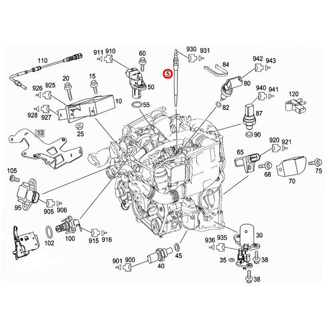 Mercedes-Benz（メルセデス・ベンツ） グロープラグ Eクラス W212 E220D E350D OM642 V6エンジン ...