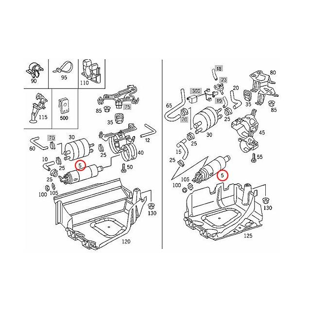 Mercedes-Benz 燃料ポンプ フューエルポンプ メルセデスベンツ SLクラス R230 SL55AMGコンプレッサー SL63AMG ...