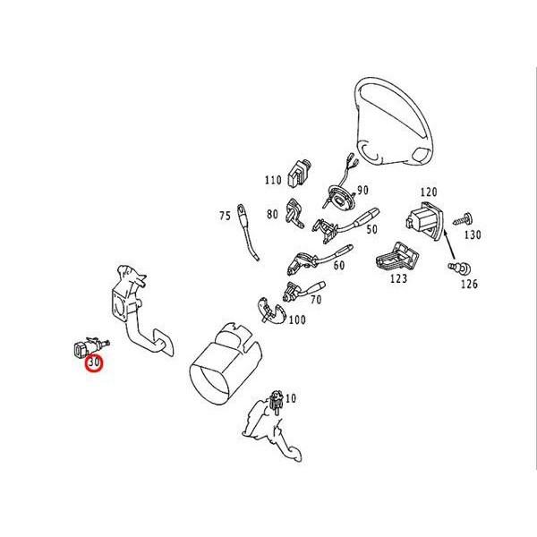 Mercedes-Benz ブレーキランプスイッチ(6ピンタイプ) メルセデスベンツ R230 W215 W220 : セントピア ...