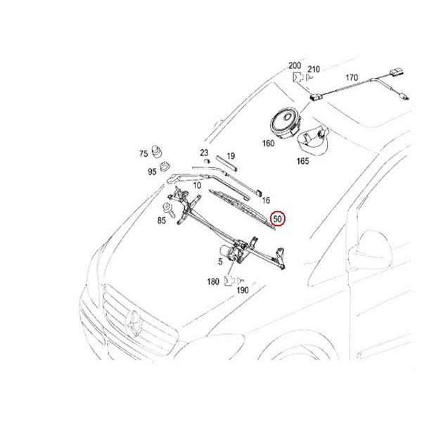 ワイパーブレード フロント 左右セット メルセデスベンツ Vクラス W639 3.2 V350 アンビエンテ AMBIENTE 左右ハンドル ...