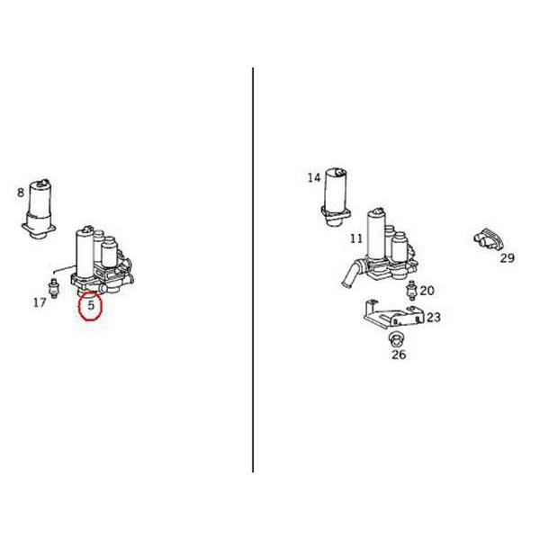 Mercedes-Benz 純正品 ヒーターバルブ メルセデスベンツ Sクラス W140 300SE S320 S320L S280 ...