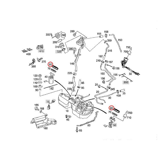 Mercedes-Benz（メルセデス・ベンツ） 燃料レベルセンサー キャップ Eクラス W211 E240 E250 E280 E300 ...