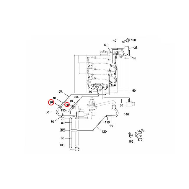 Mercedes-Benz 純正品 チェックバルブ メルセデスベンツ R171 R230 W164 W203 W204 W207 W208 ...
