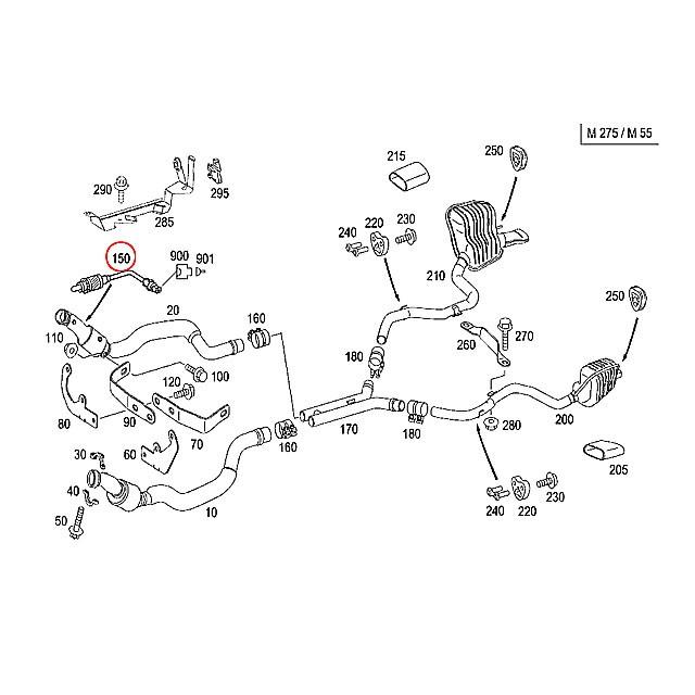 O2センサー メルセデスベンツ Sクラス W221 S600 S65AMG :0025400117-ed07:セントピア ショッピングストア ...