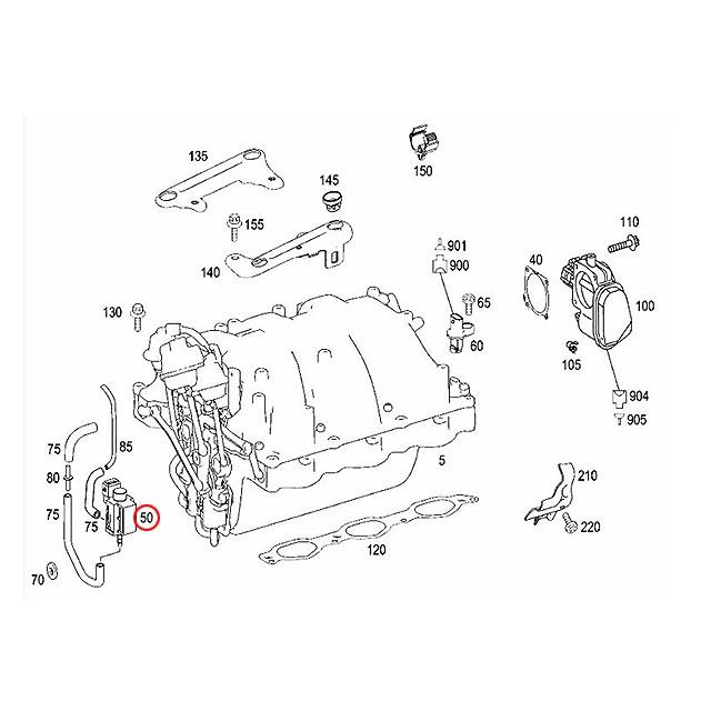 Mercedes-Benz（メルセデス・ベンツ） EGR スイッチオーバーバルブ Eクラス W211 E240 E250 E280 E300 E320 E350 E500 E550 ...
