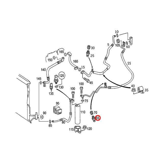 Mercedes-Benz 純正品 エアコン ムシバルブ メルセデスベンツ Cクラス W203 C180 C200 C230 C240 ...