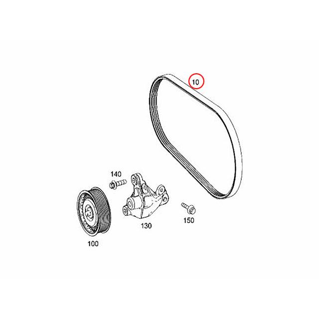 Mercedes-Benz ファンベルト メルセデスベンツ W166 W212 X166 OM642 V6エンジン : セントピア ...