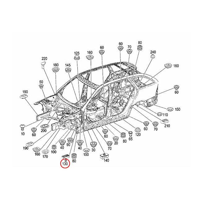 ジャッキアップポイント メルセデスベンツ SLKクラス R172 SLK200 SLK350 SLK55AMG :0029976186 ...